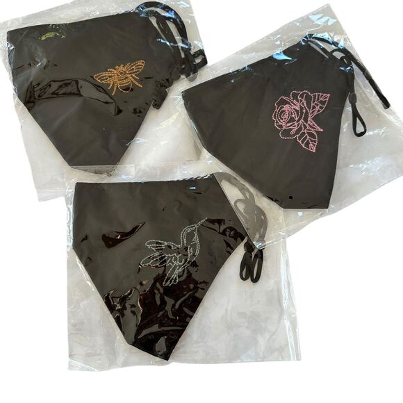 Johnny Was | Accessories | Set Of 3 Johnny Was Black Embroidered ...